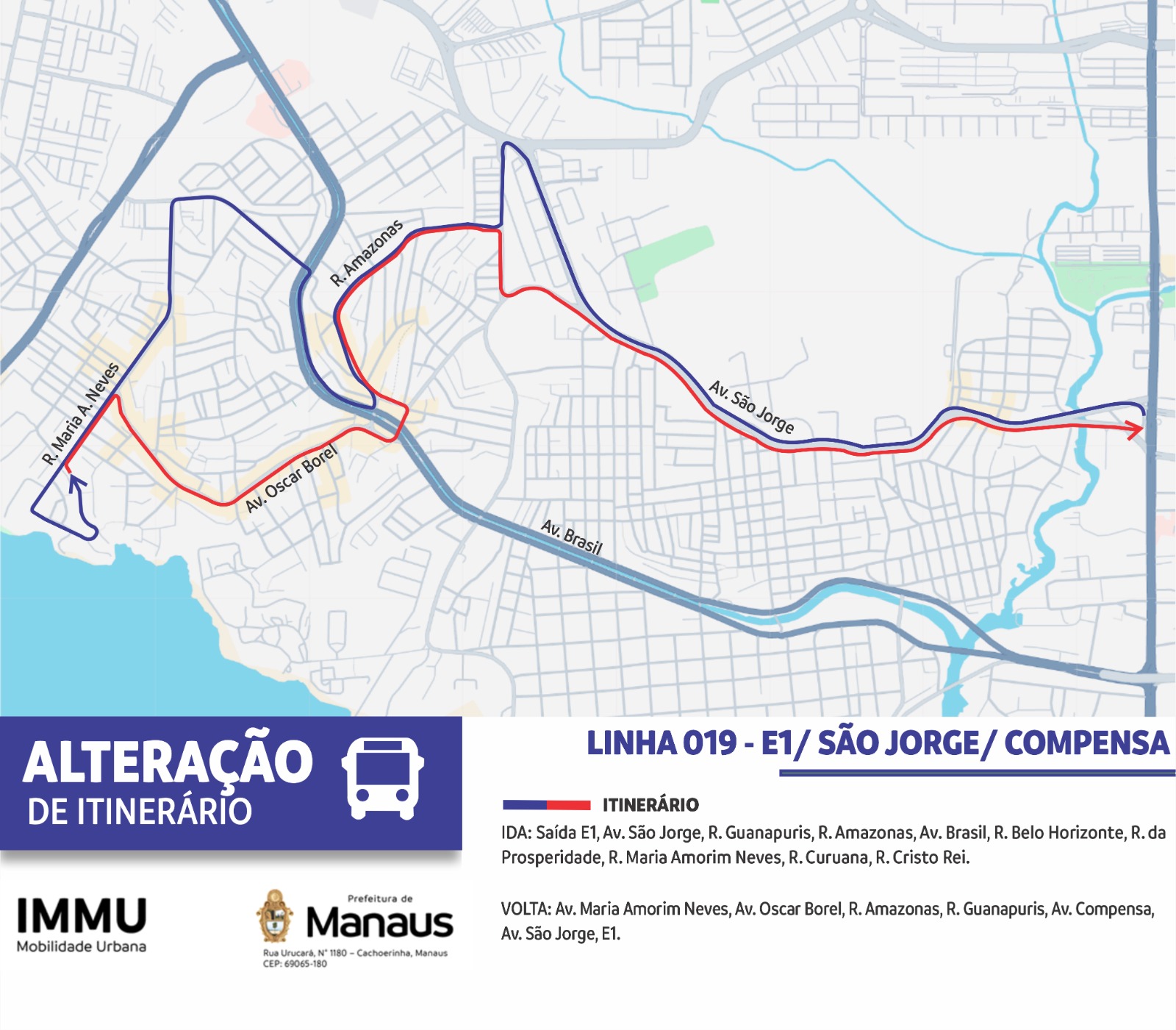 Linhas de ônibus das zonas Norte e Oeste serão alteradas
